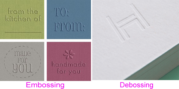 Embossing and Debossing